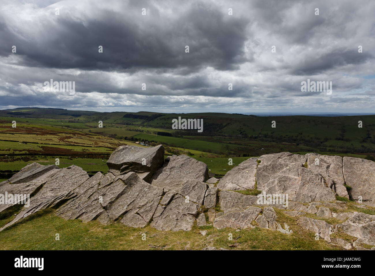 windgather rocks information plaque derbyshire peak district england uk ...