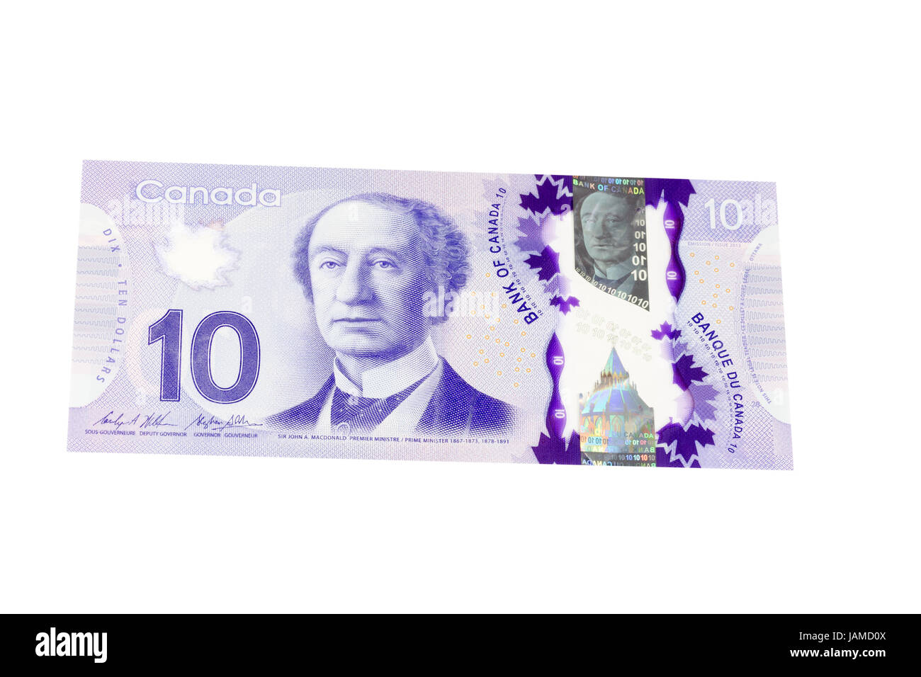 Ten dollar bill canada hi-res stock photography and images - Alamy
