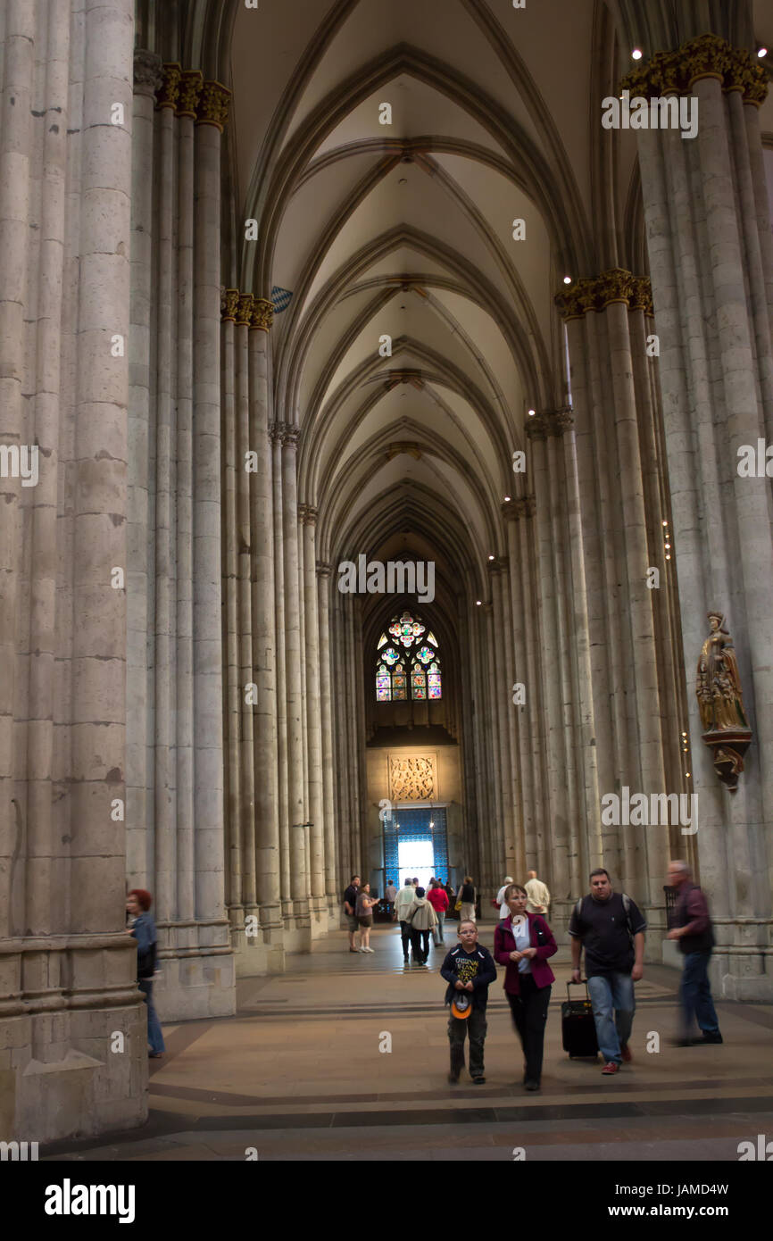 The architecture interior of Cologne cathedral Stock Photo - Alamy