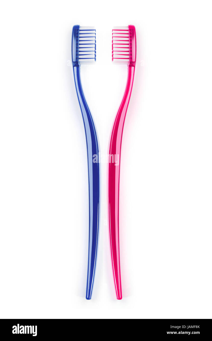 Two toothbrushes Cut Out Stock Images & Pictures - Alamy