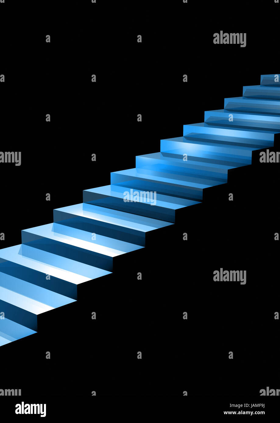 Blue stairs hi-res stock photography and images - Alamy