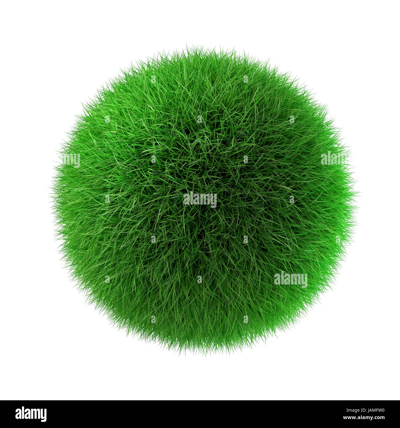 3d image of green grass sphere Stock Photo - Alamy
