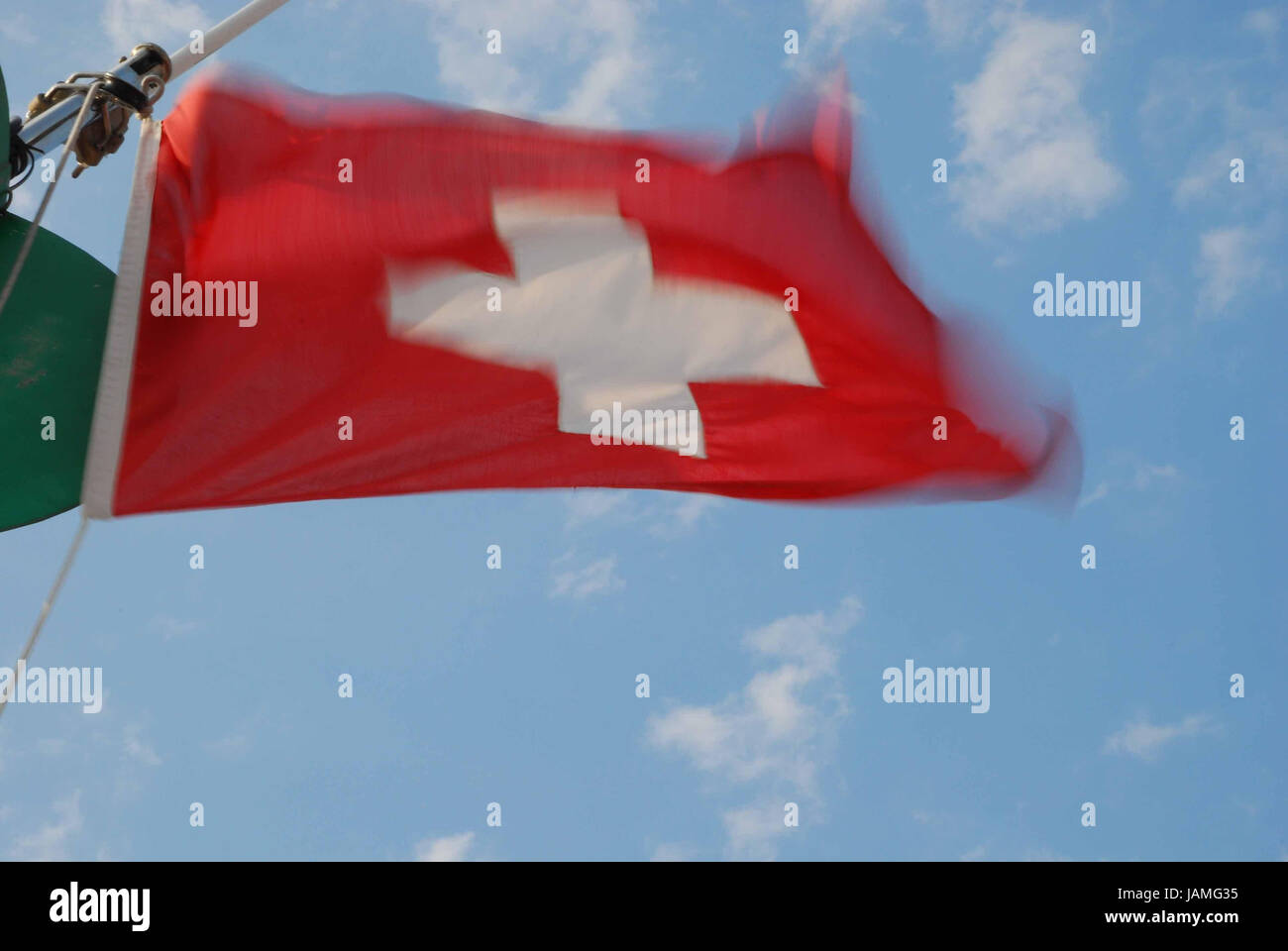 Swiss flag wind hi-res stock photography and images - Alamy