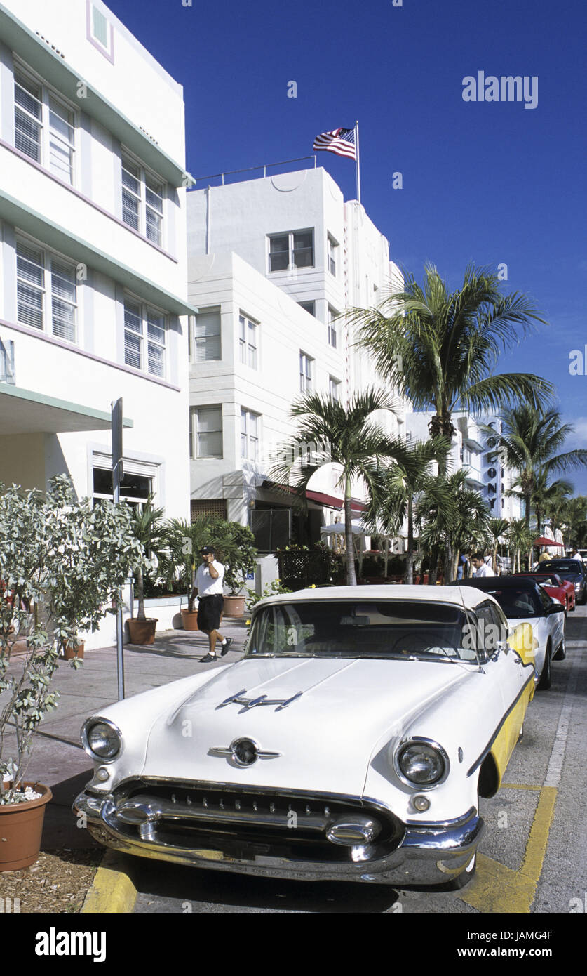 The USA,Florida,Miami Beach,Ocean drive Stock Photo - Alamy