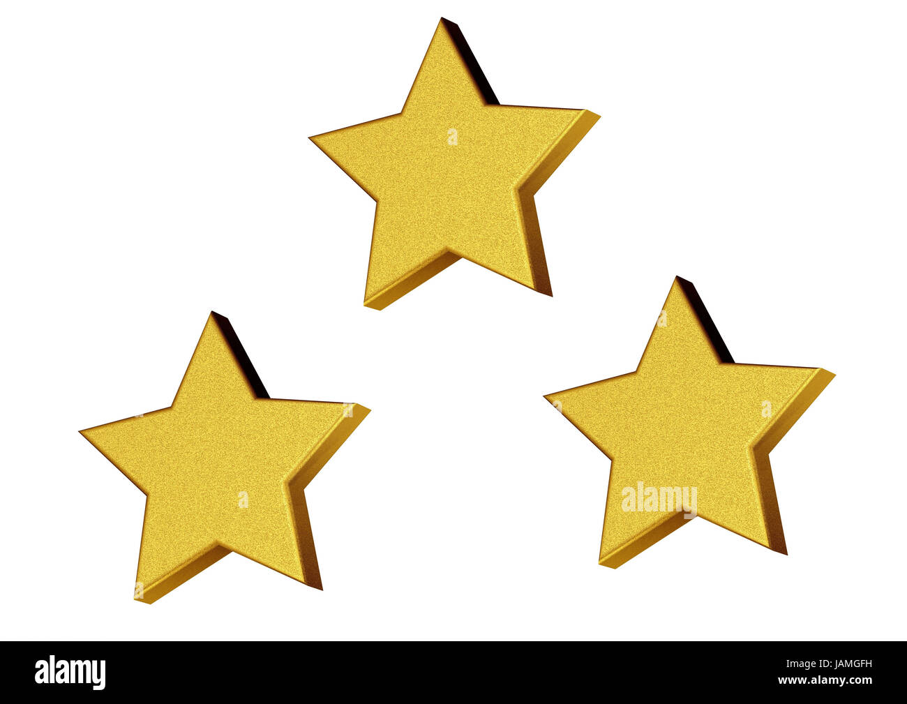 three stars on white background Stock Photo - Alamy