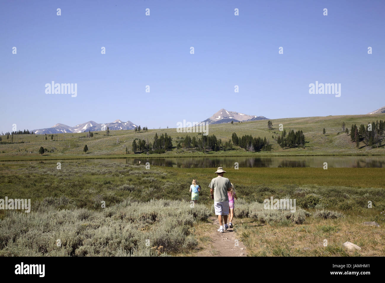 The USA,Wyoming,Yellowstone Nationwide park,Gallatin Range Stock Photo ...