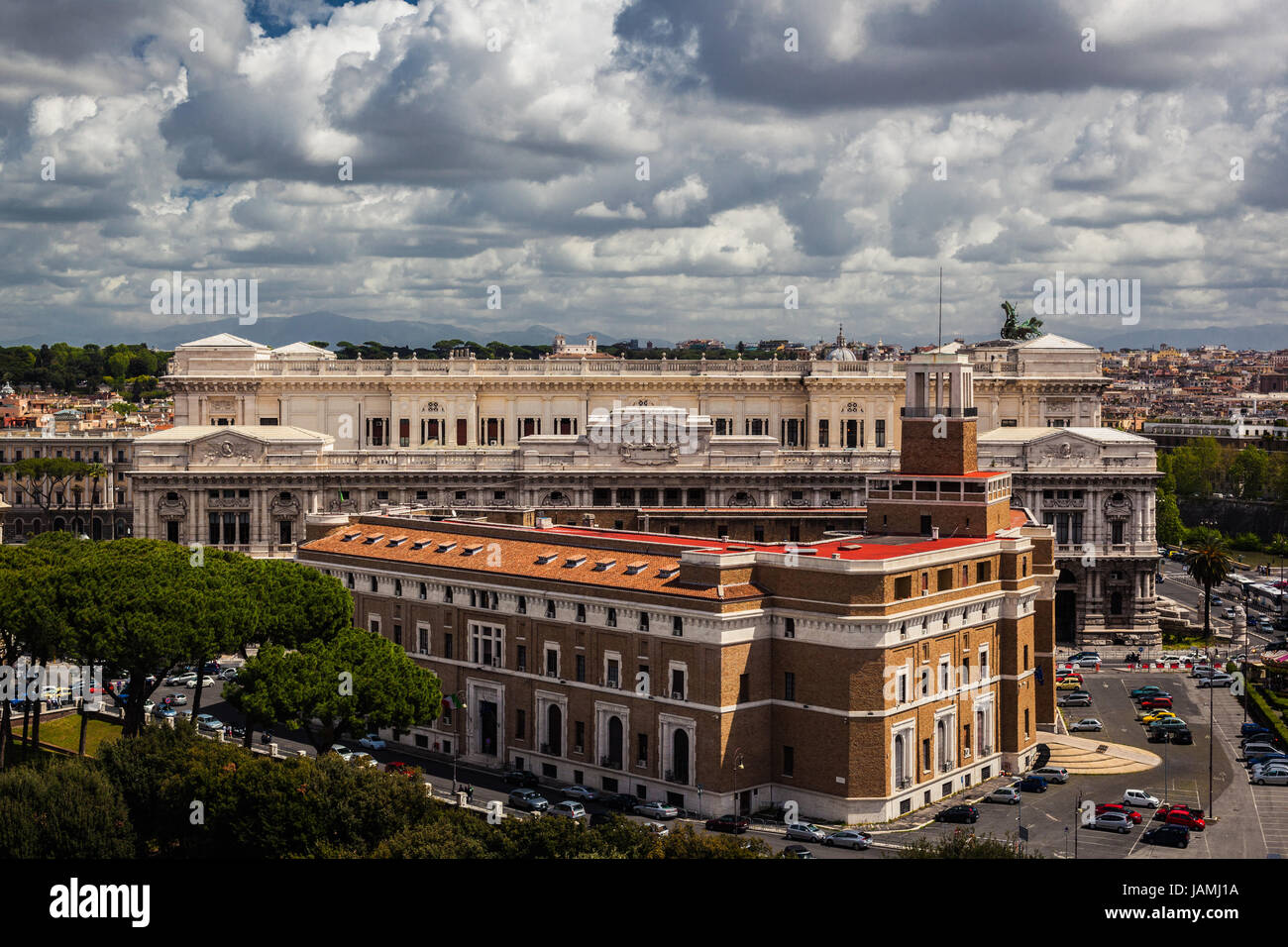 Italian city Rome overview Stock Photo - Alamy