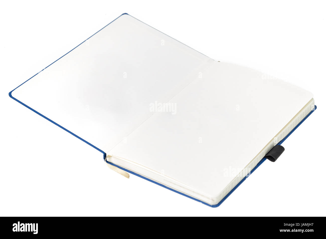 Note book with blank page isolated on white Stock Photo - Alamy