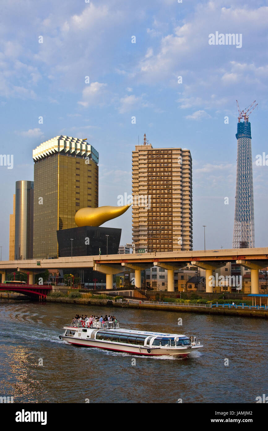 Japan,Tokyo,Asakusa district,main building of the Asahi brewery,flux ...