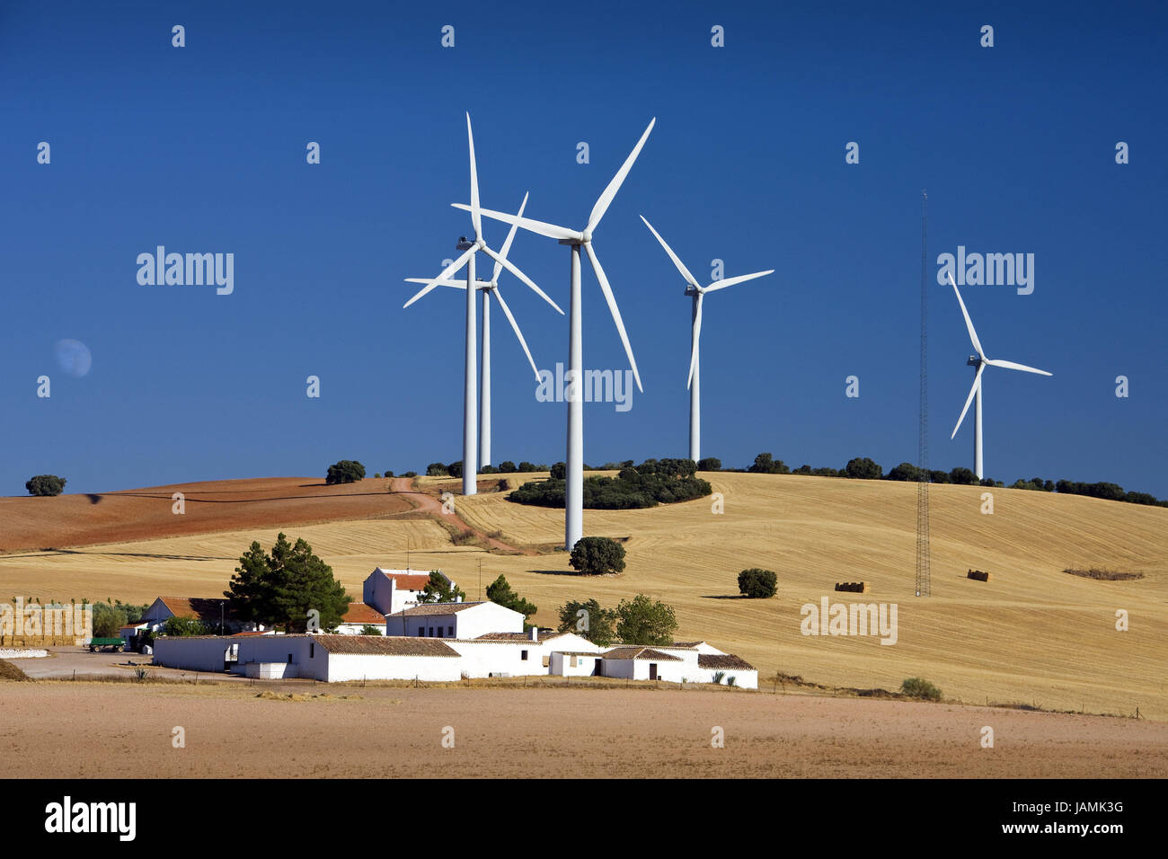 Spain,Kastilien-La Mancha,wind turbines,energy production,Europe ...