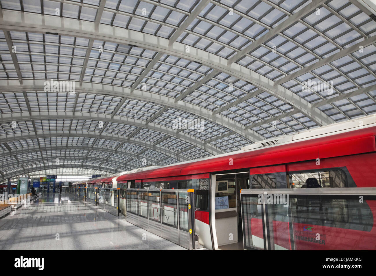 China,Peking,international airport,airport express train Stock Photo ...