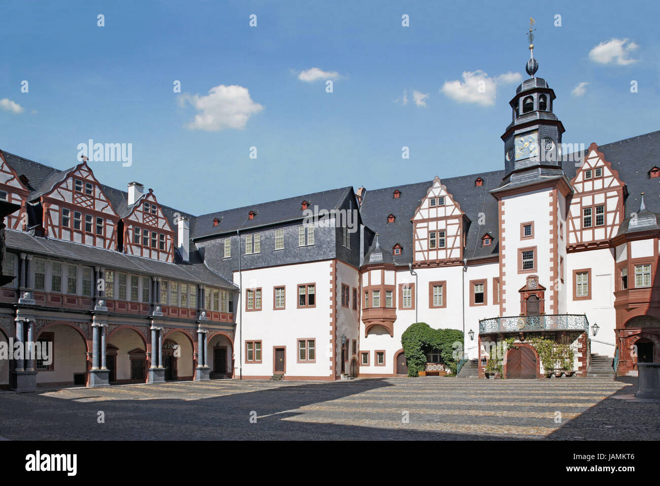 Germany,Hessen,castle Weil in the Lahn,lock,outside,castle Weil ...