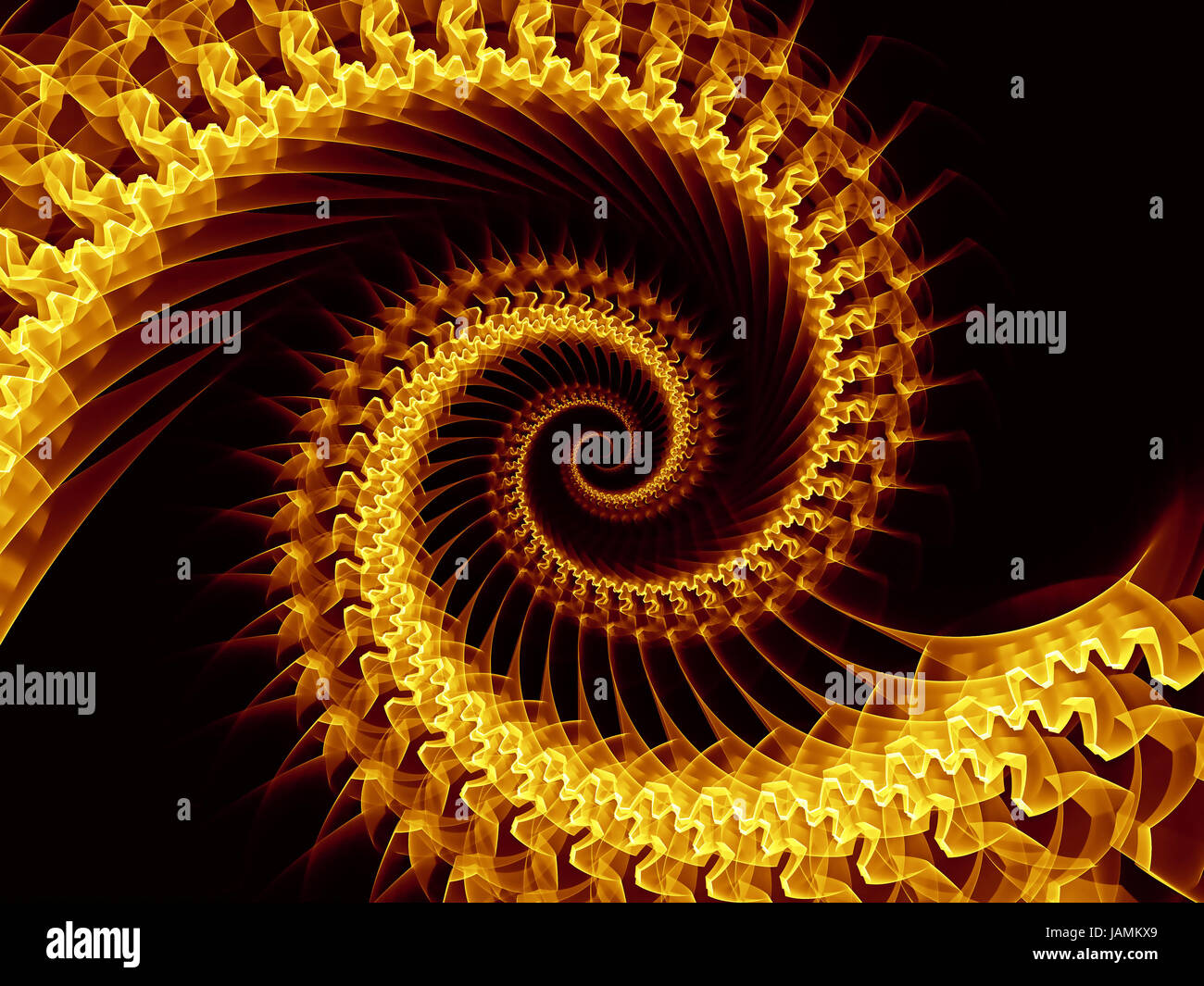 Golden Gears series. Background of golden fractal gear elements for ...