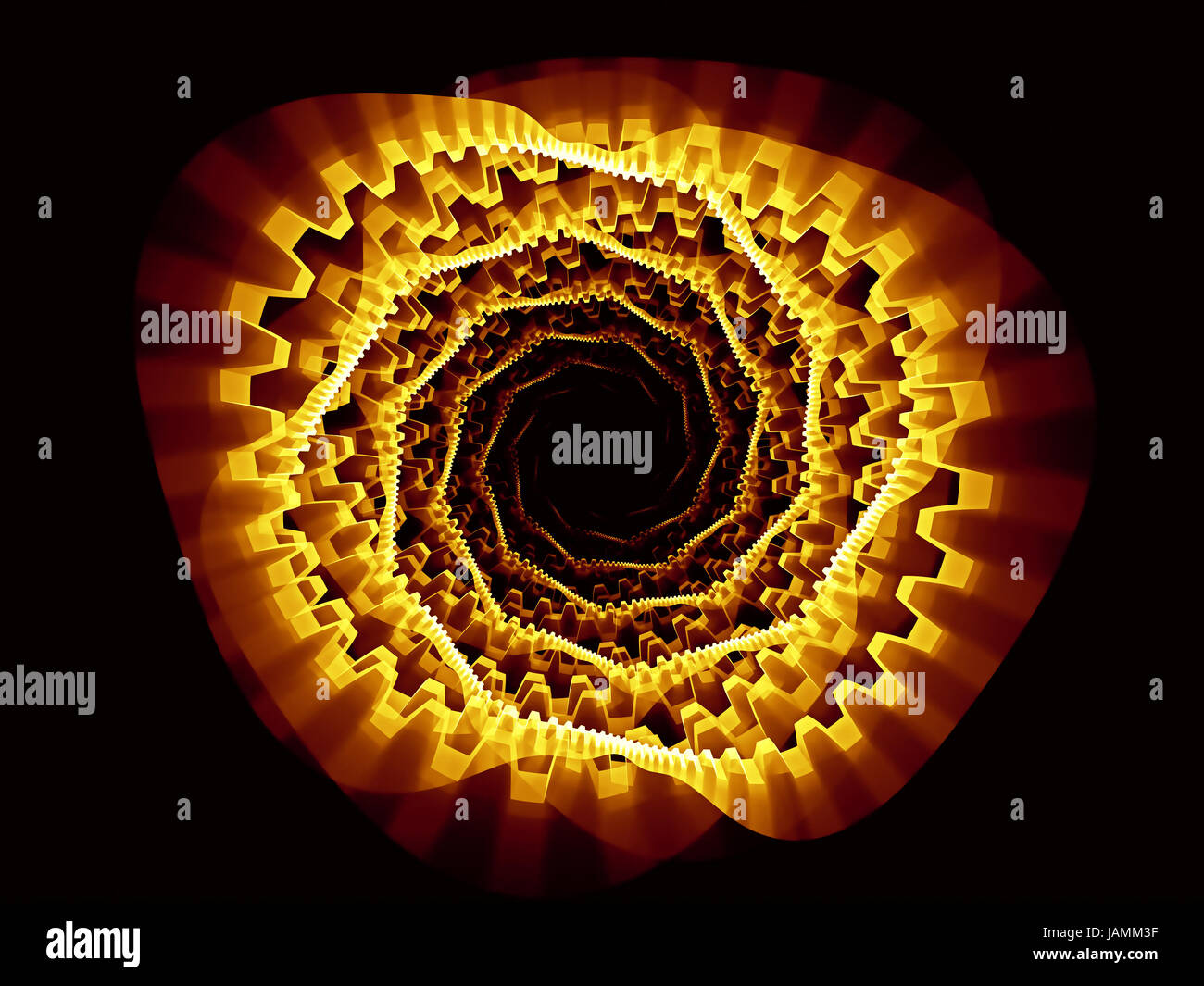 Golden Gears series. Background of golden fractal gear elements for ...