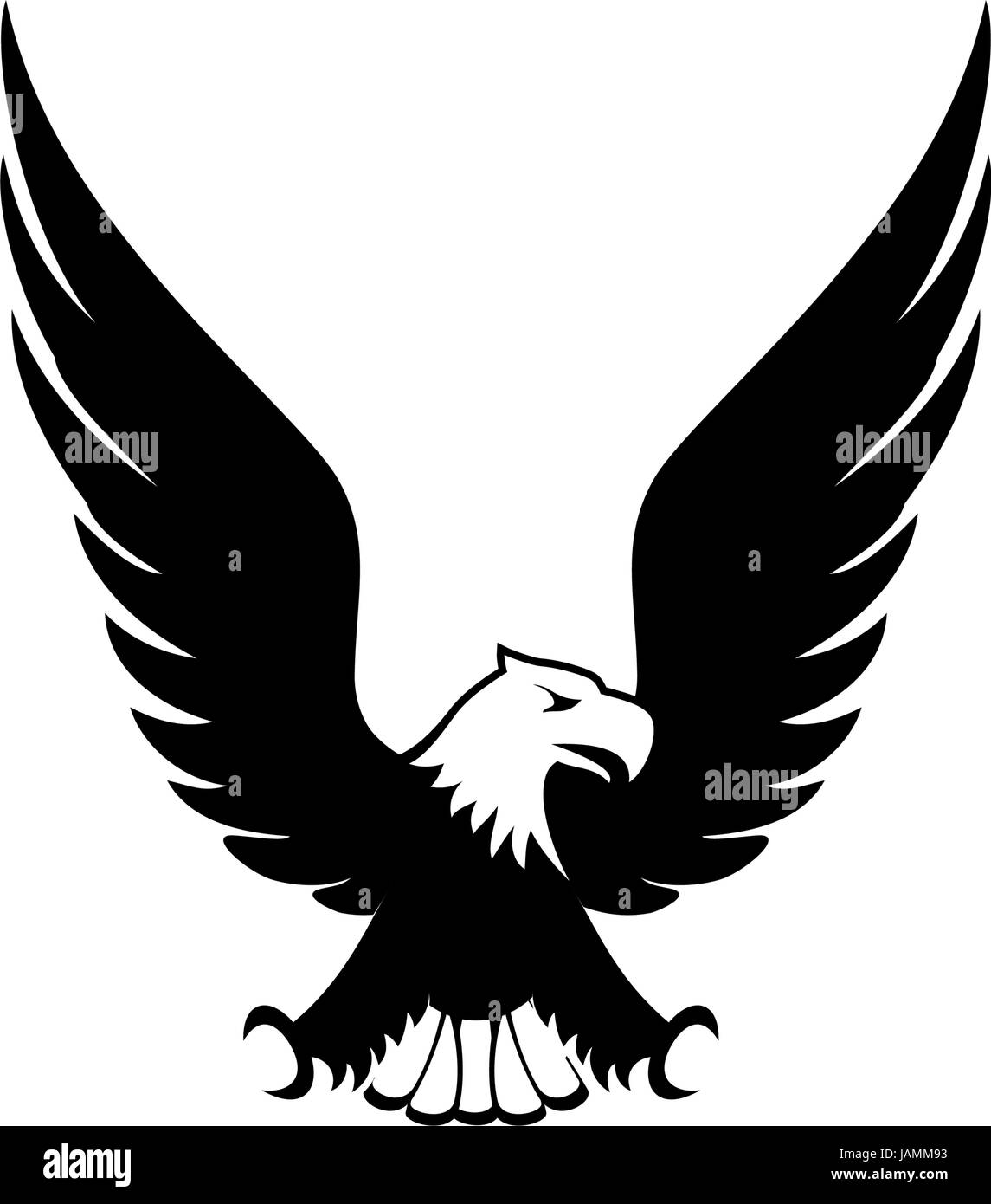 front view image of eagle design isolated on white background Stock ...