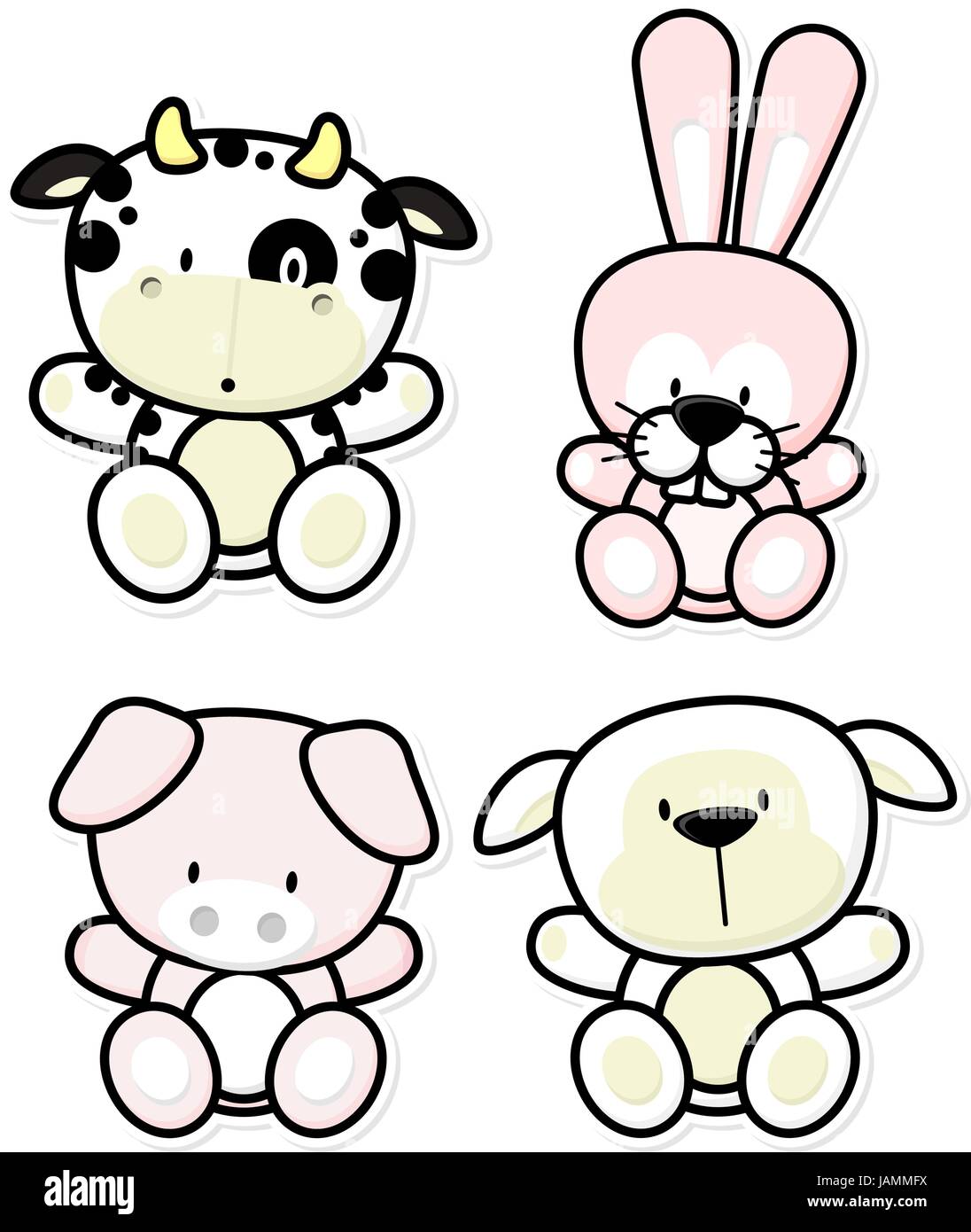 Cartoon Baby Farm Animals