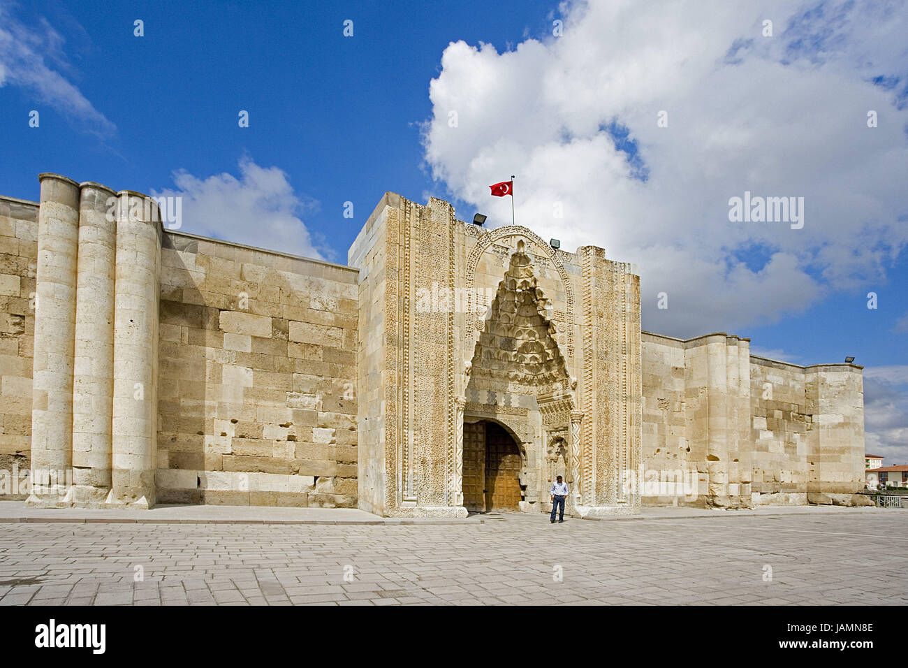 Turkey,Anatolia,Sultanhani,caravanserai,visitor,no model release ...