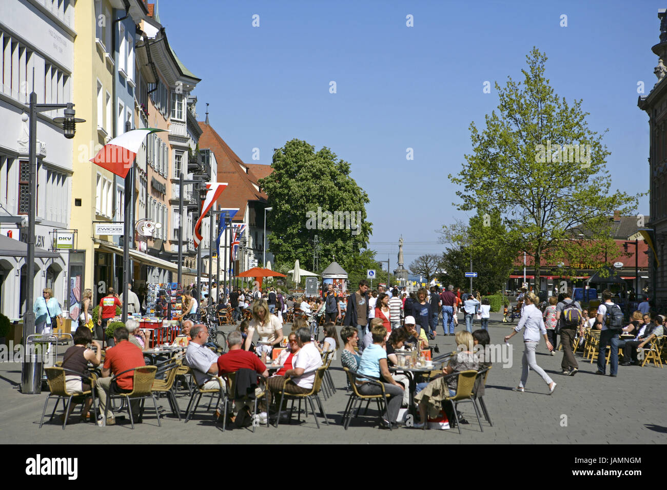 Germany,Constance in Lake of Constance,street cafes Stock Photo - Alamy