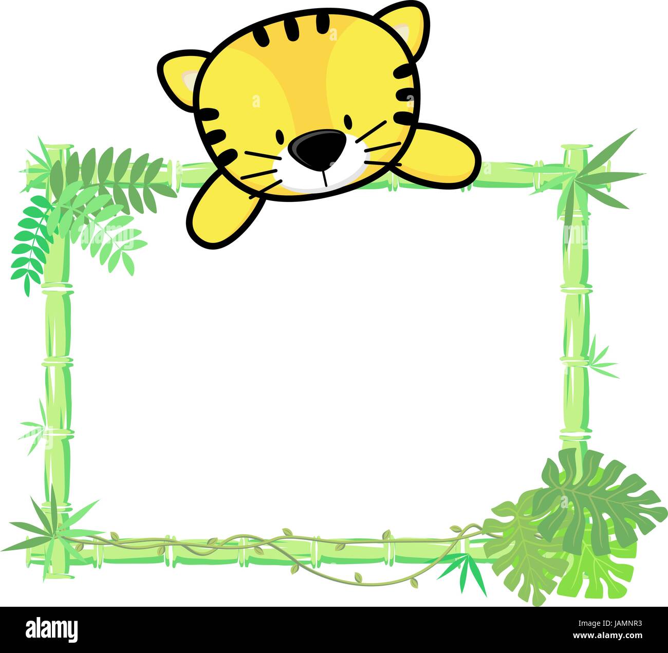 Tiger cartoon blank sign hi-res stock photography and images - Alamy