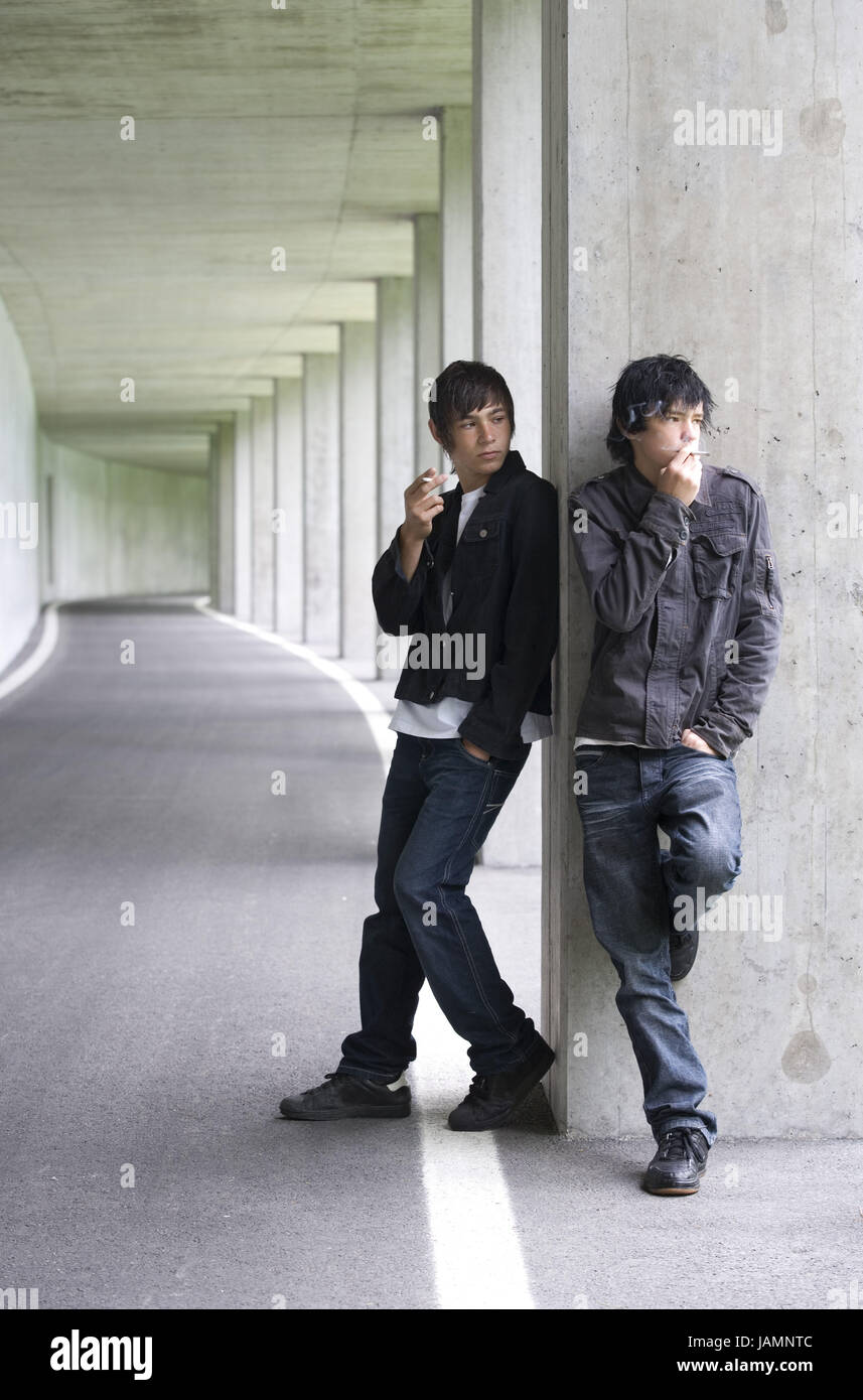 Two boys with cigarettes hi-res stock photography and images - Alamy
