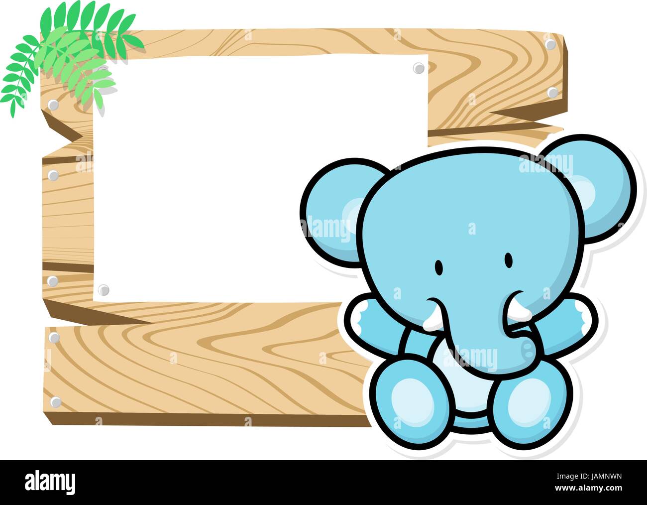 Advertise blank on wood Stock Vector Images - Alamy