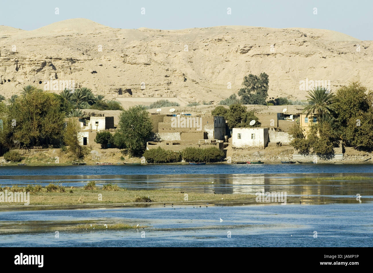 Egypt,Nile valley,the Nile,riverside,houses Stock Photo - Alamy
