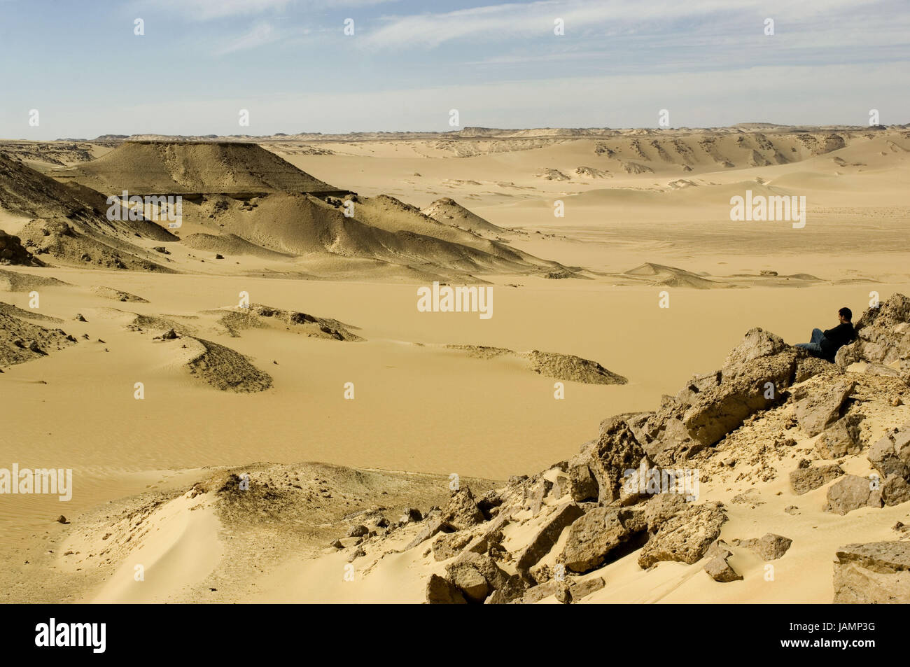 Egypt,Libyan desert,black desert,mountains,man,scenery Stock Photo - Alamy