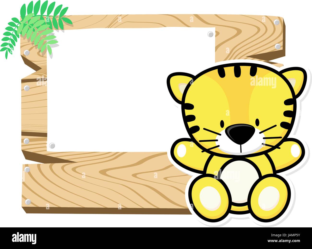 Tiger cartoon blank sign hi-res stock photography and images - Alamy