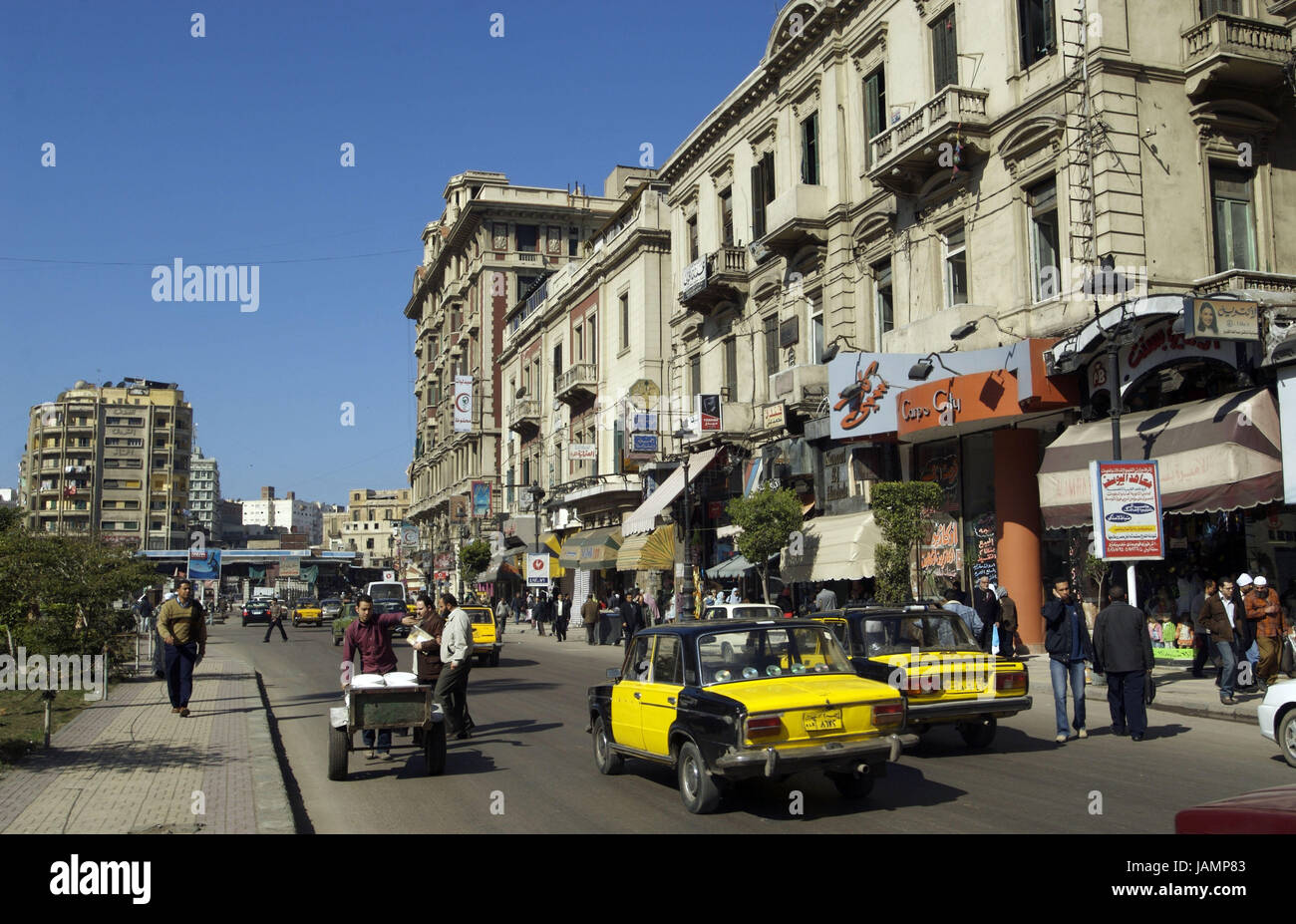 Egypt,Alexandria,city centre,Midan el-Tahrir,street scene Stock Photo ...