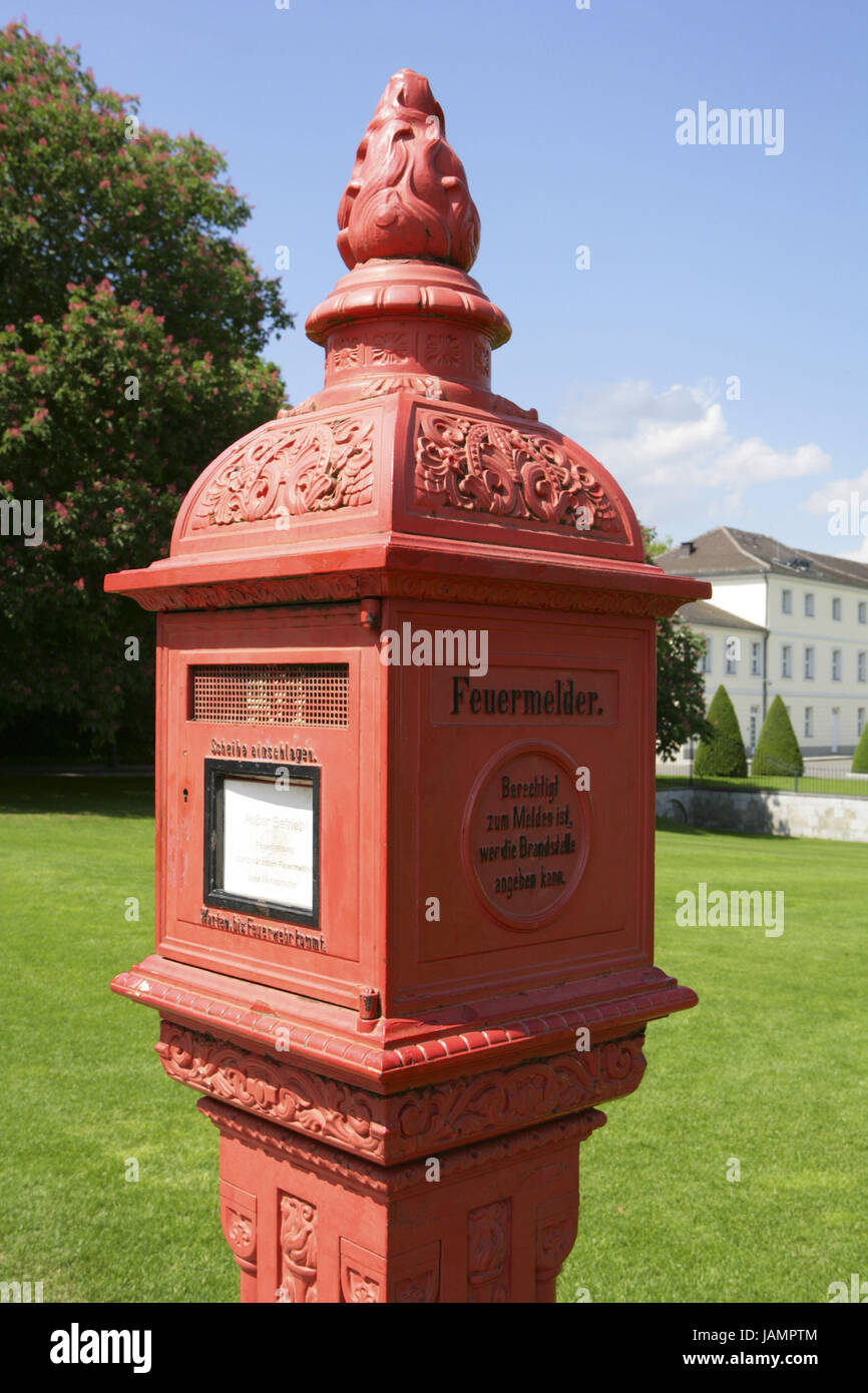 Germany,Berlin,fire alarm,old,castle Bellevue Stock Photo - Alamy