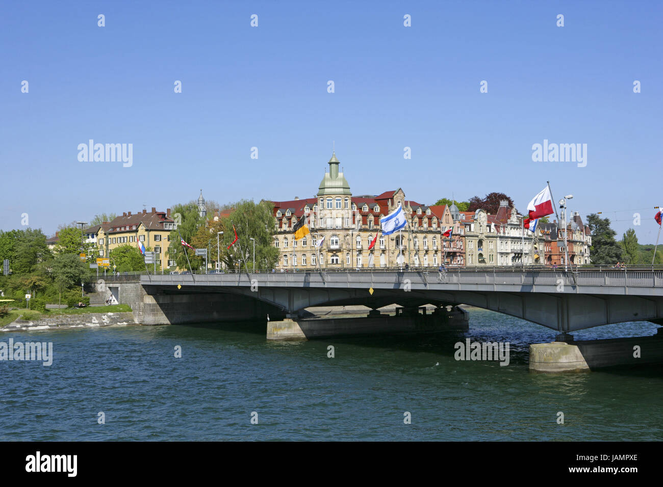 Germany,Constance in Lake of Constance,house facades,bridge Stock Photo ...