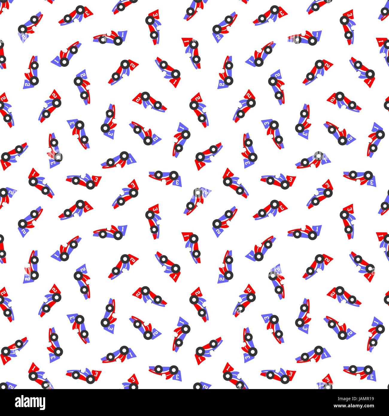 cute racing cars vector pattern on white background Stock Vector Image ...