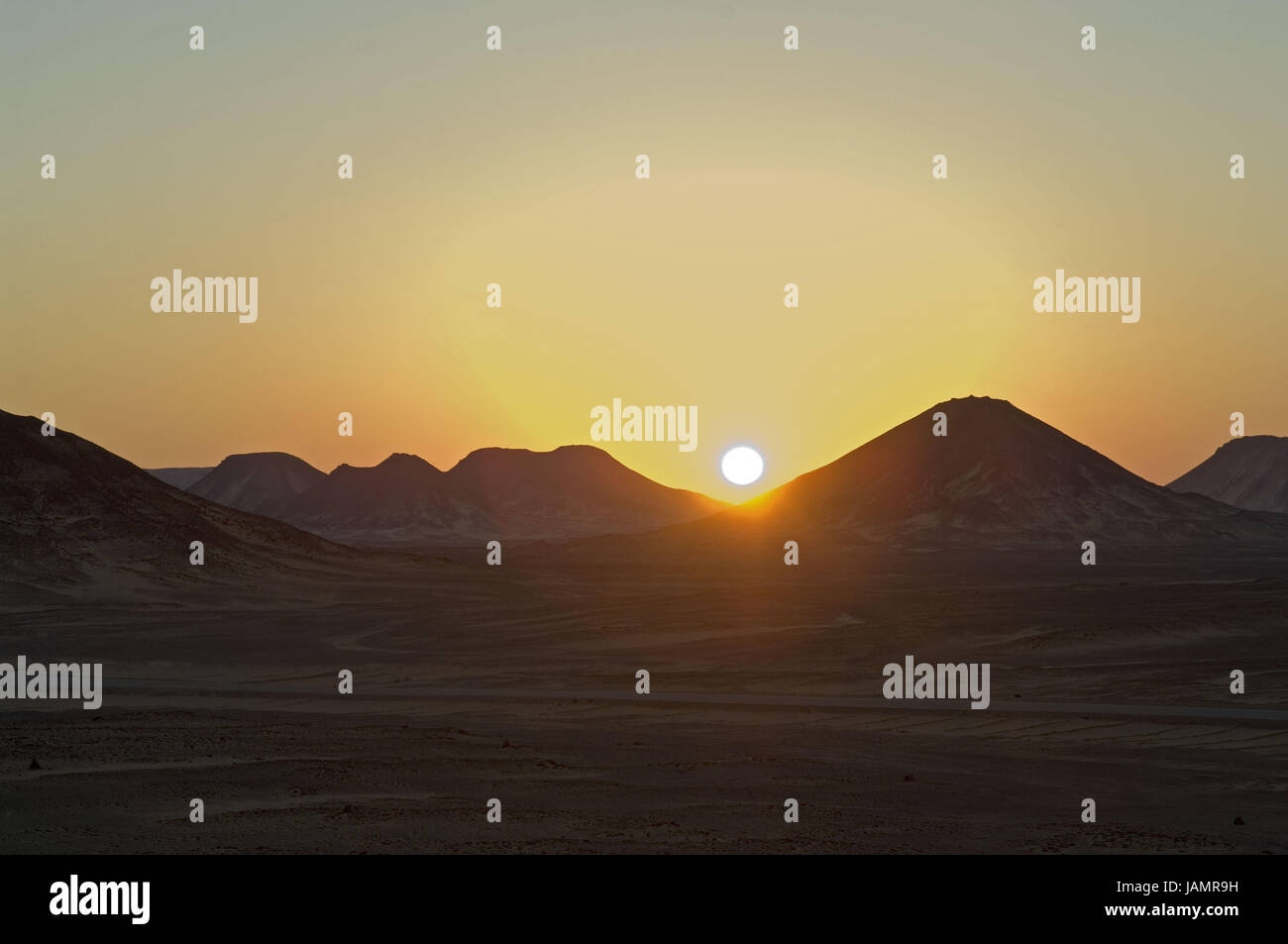 Egypt,Libyan desert,black desert,mountains,sundown Stock Photo - Alamy