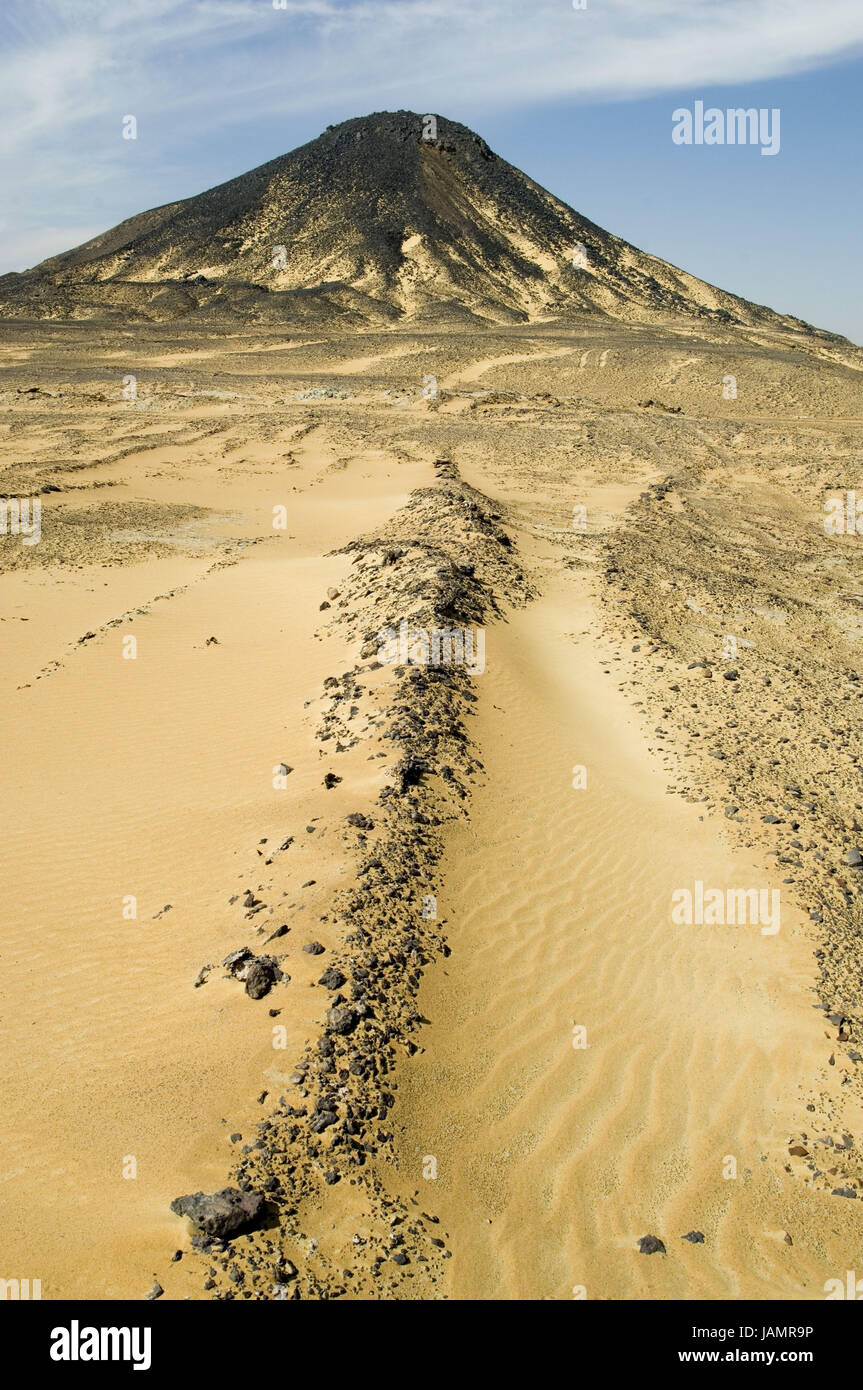 Egypt,Libyan desert,black desert,mountain,scenery Stock Photo - Alamy