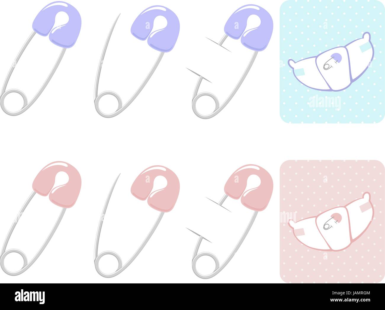 Pink Safety Pin Clipart