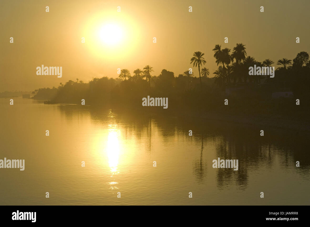 Egypt,Nile valley,the Nile,riverside,sundown Stock Photo - Alamy