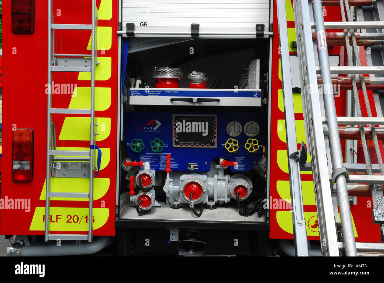 Fire brigade,fire engine,fire engine,HLF,pump Stock Photo - Alamy