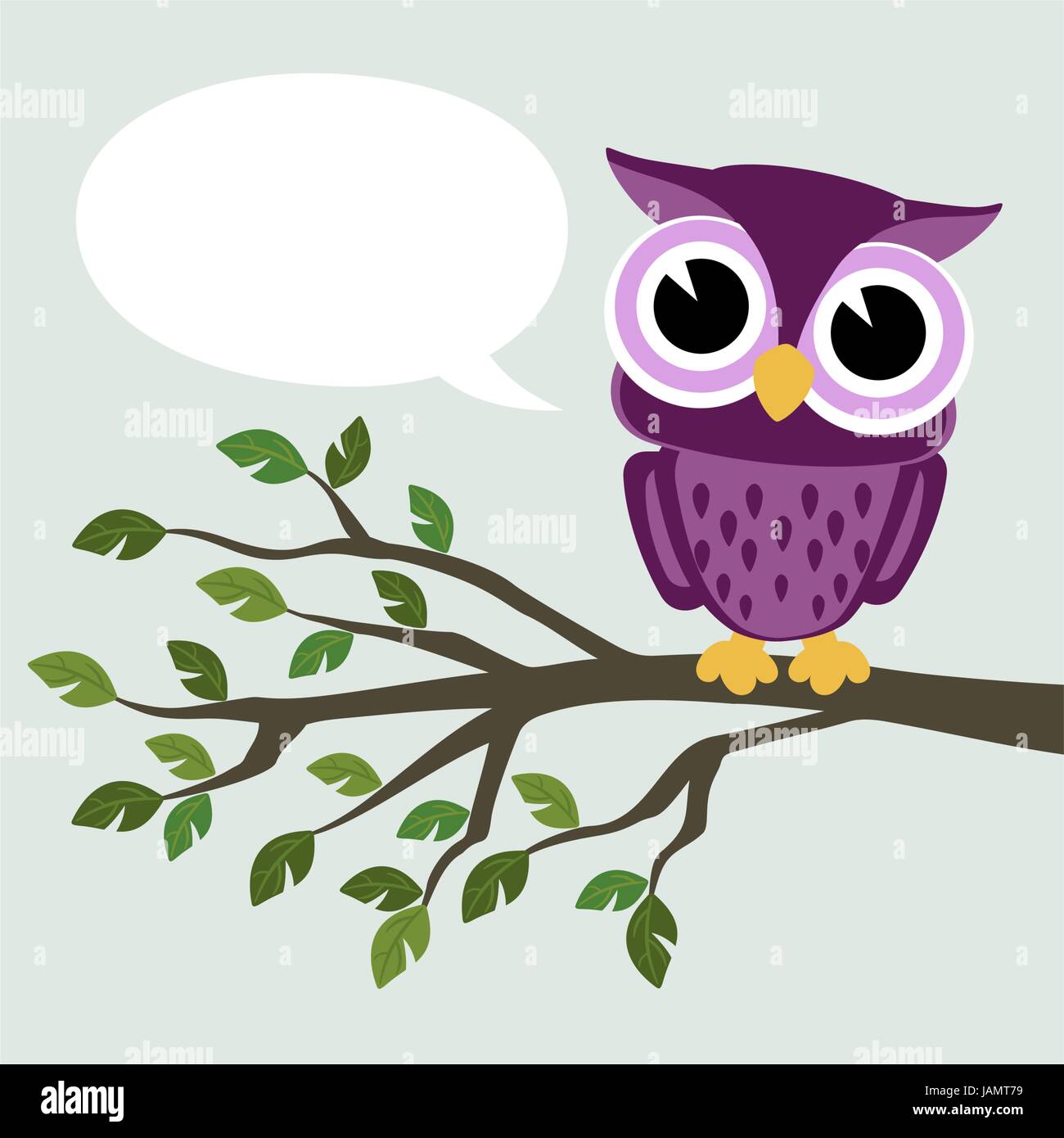 Purple Baby Owl Clip Art