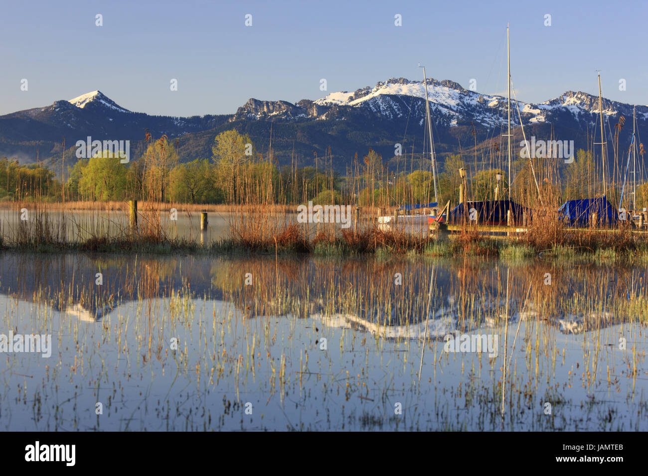 Germany,Bavaria,Upper Bavaria,Chiemgau,Chiemgauer alps,Lake Chiem ...