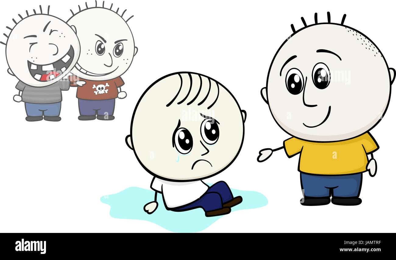 Kid standing up to bully Stock Vector Images - Alamy