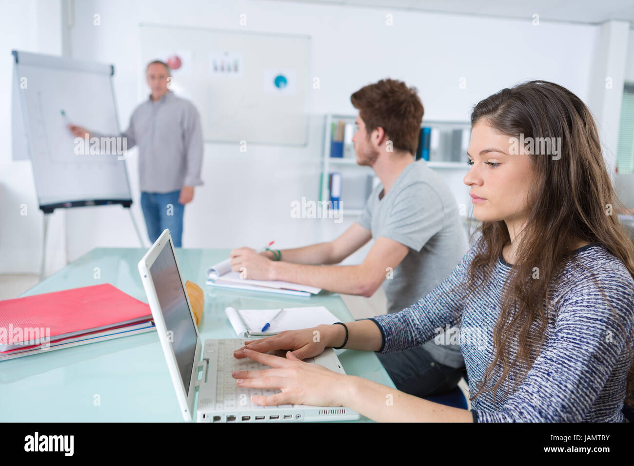Teenage schoolgirl and teacher hi-res stock photography and images - Alamy