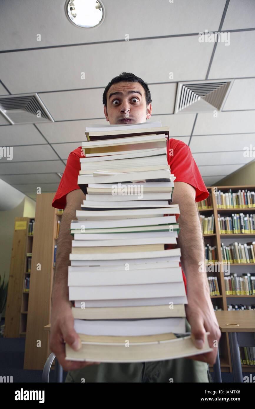 Student Carrying Too Many Books