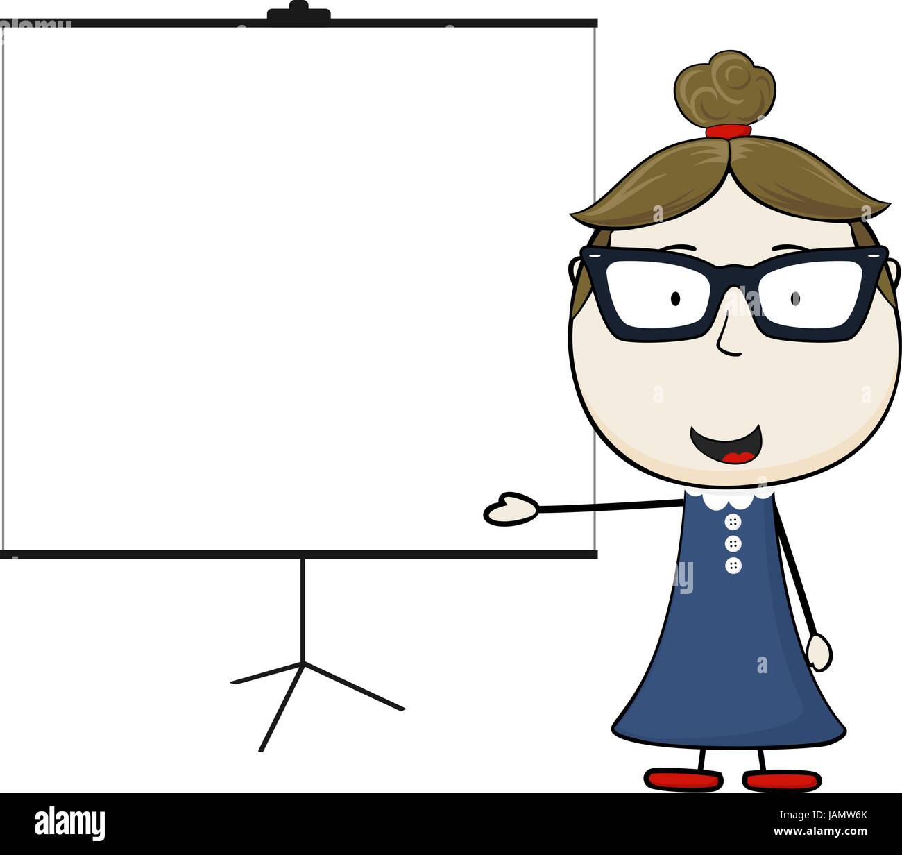 Woman showing blank business Stock Vector Images - Alamy