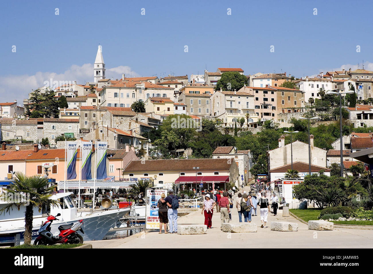 Croatia,Istria,Vrsar,town view,promenade,tourist,Europe,destination ...