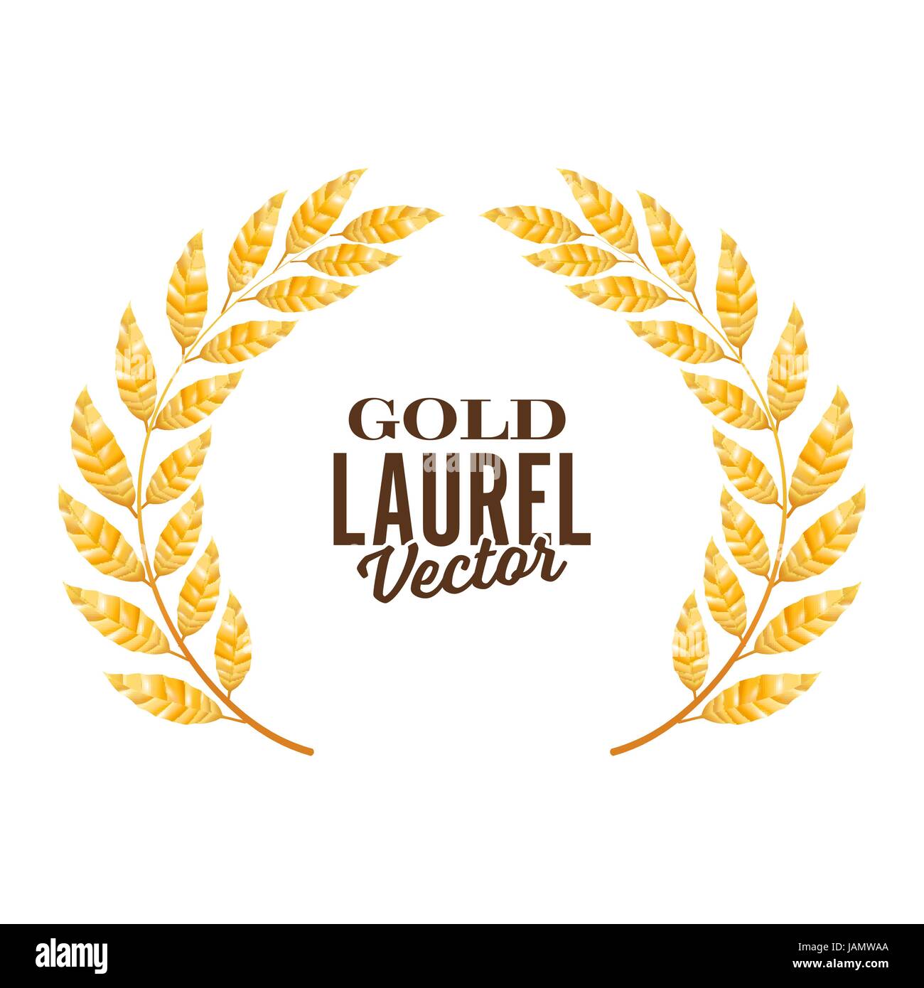 Gold Laurel Vector. Shine Wreath Award Design Stock Vector Image & Art ...