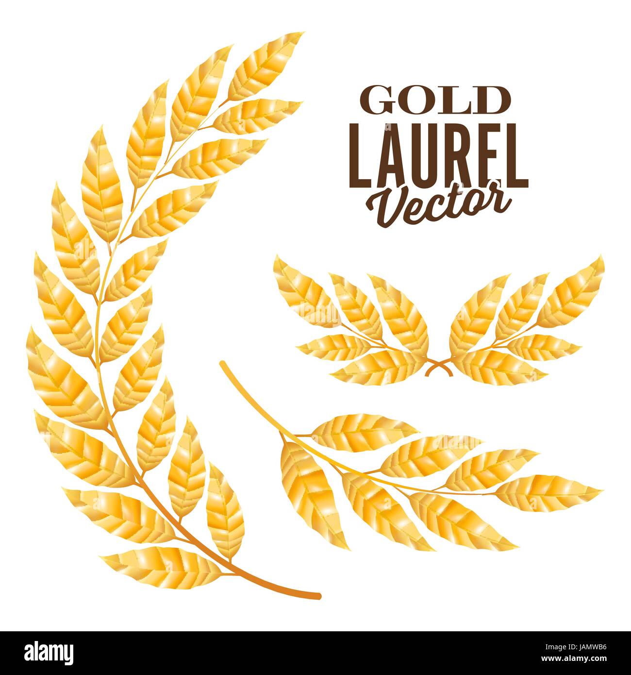Gold Laurel Vector. Elements For Award Design Stock Vector Image & Art ...