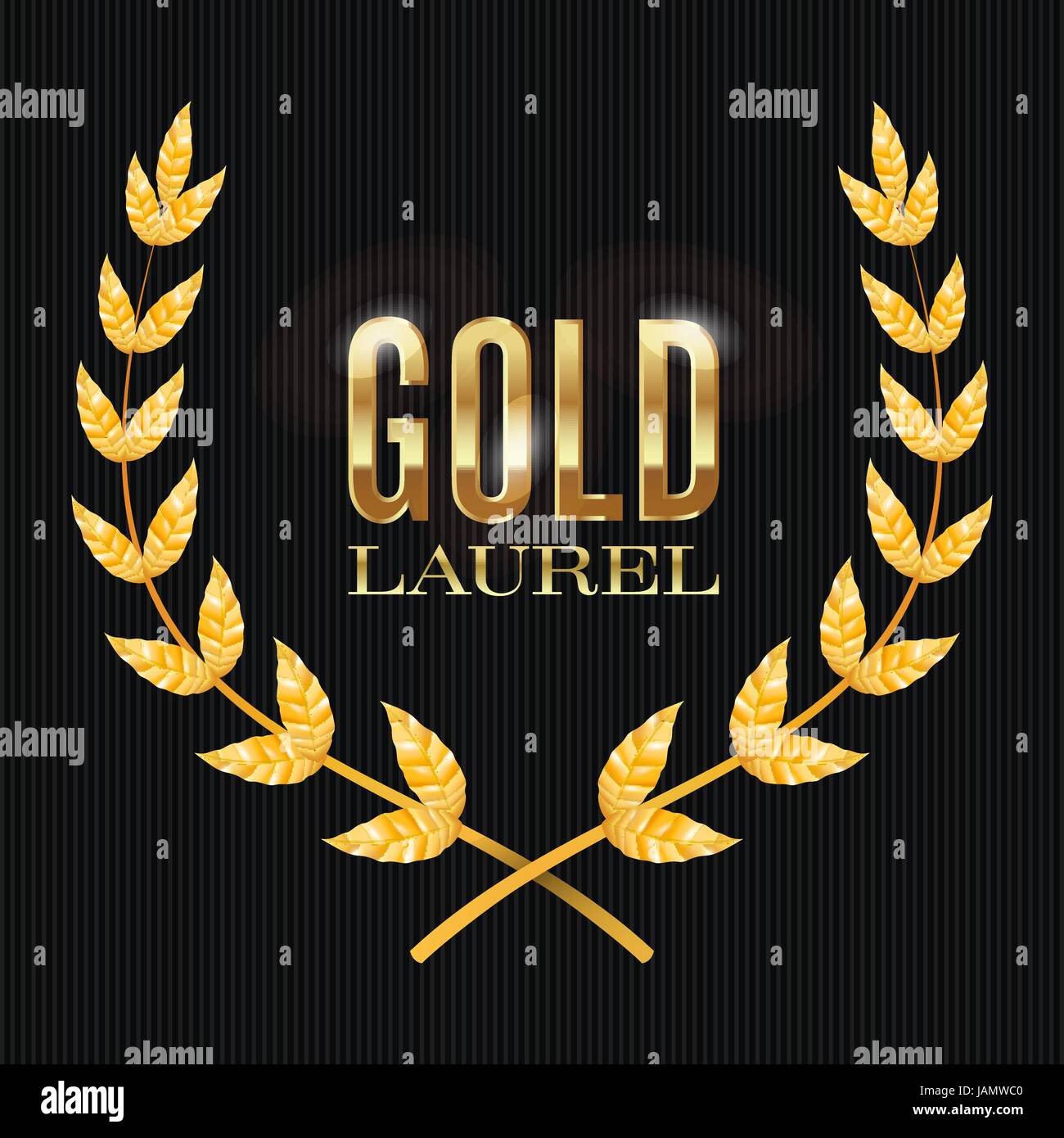 Gold Laurel Vector. Shine Wreath Award Design Stock Vector Image & Art ...