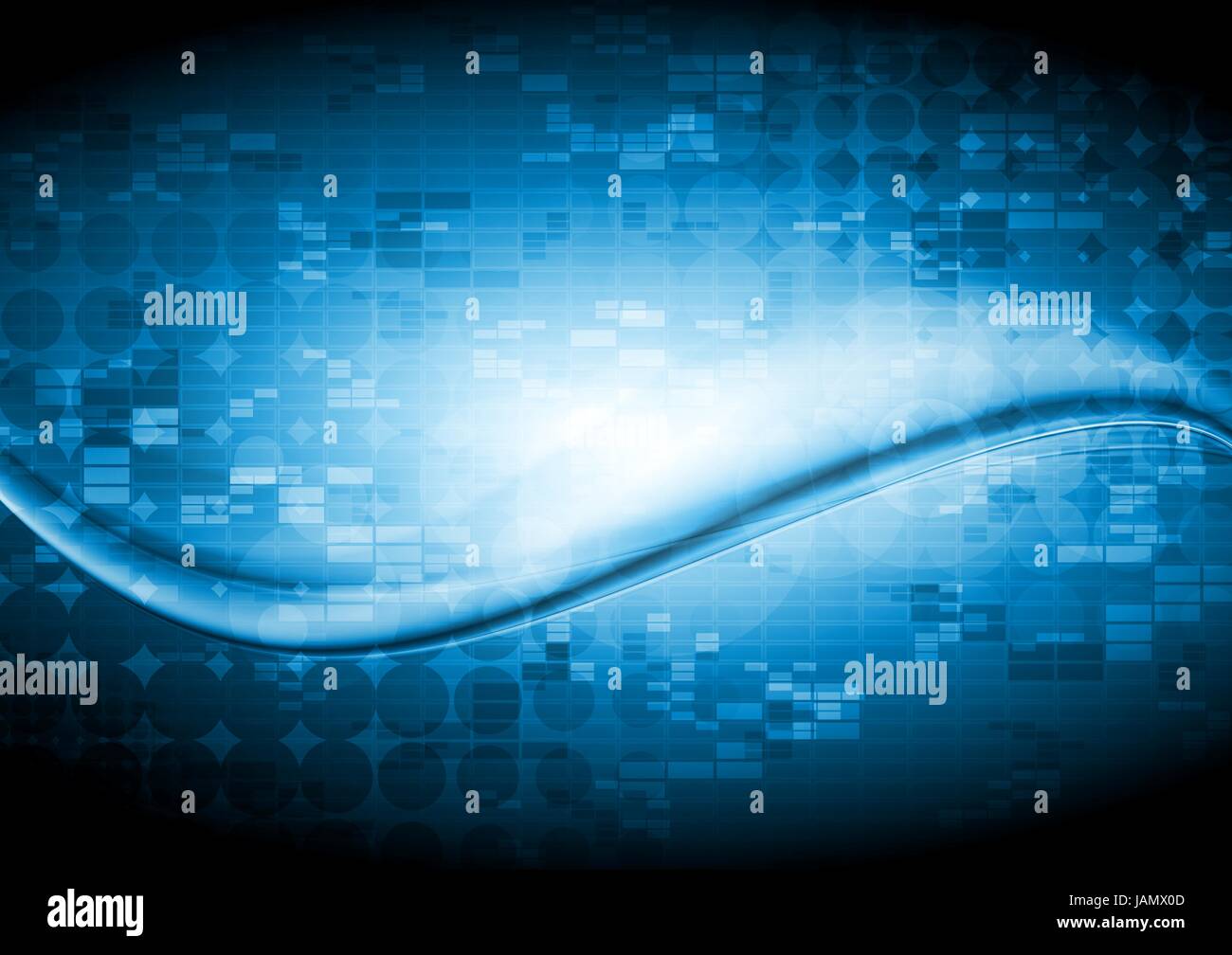 Vector bright hi-tech waves design Stock Photo - Alamy
