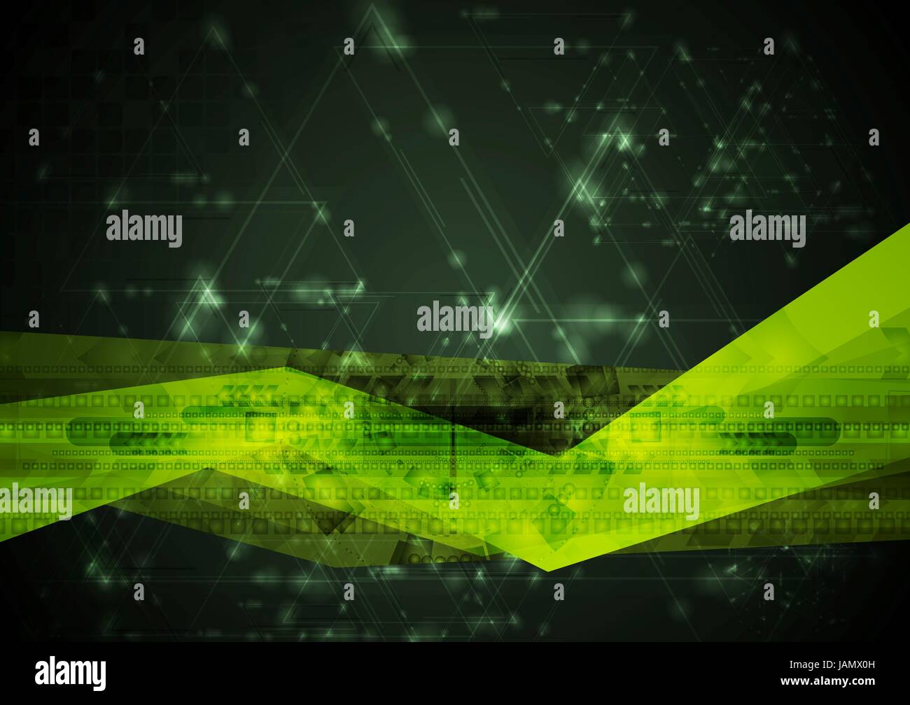 Abstract hi-tech vector green background Stock Photo - Alamy