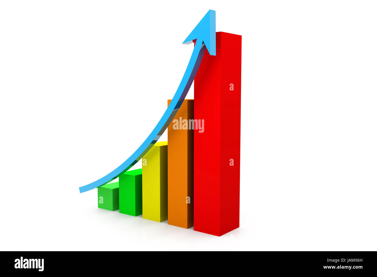 blue growth chart Stock Photo - Alamy
